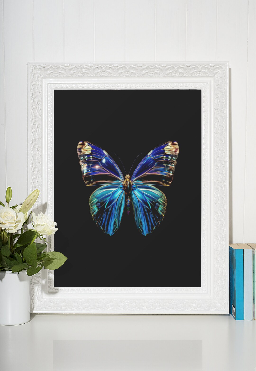 Iridescent Butterfly Wall Poster: Satin Finish Art Print - Etsy