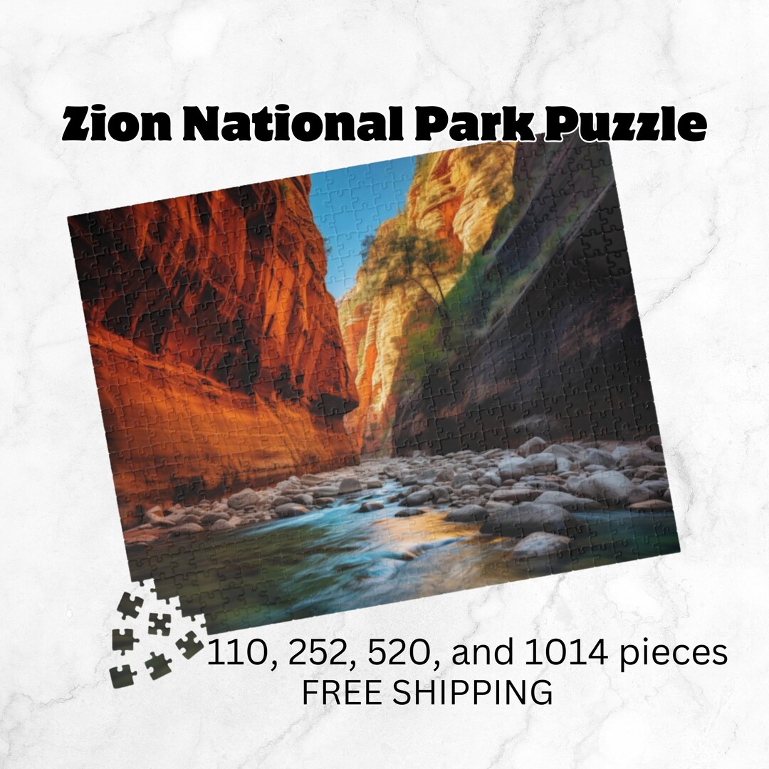 Zion National Park Jigsaw Puzzle, the Narrows, Nature Puzzle, Hiking ...