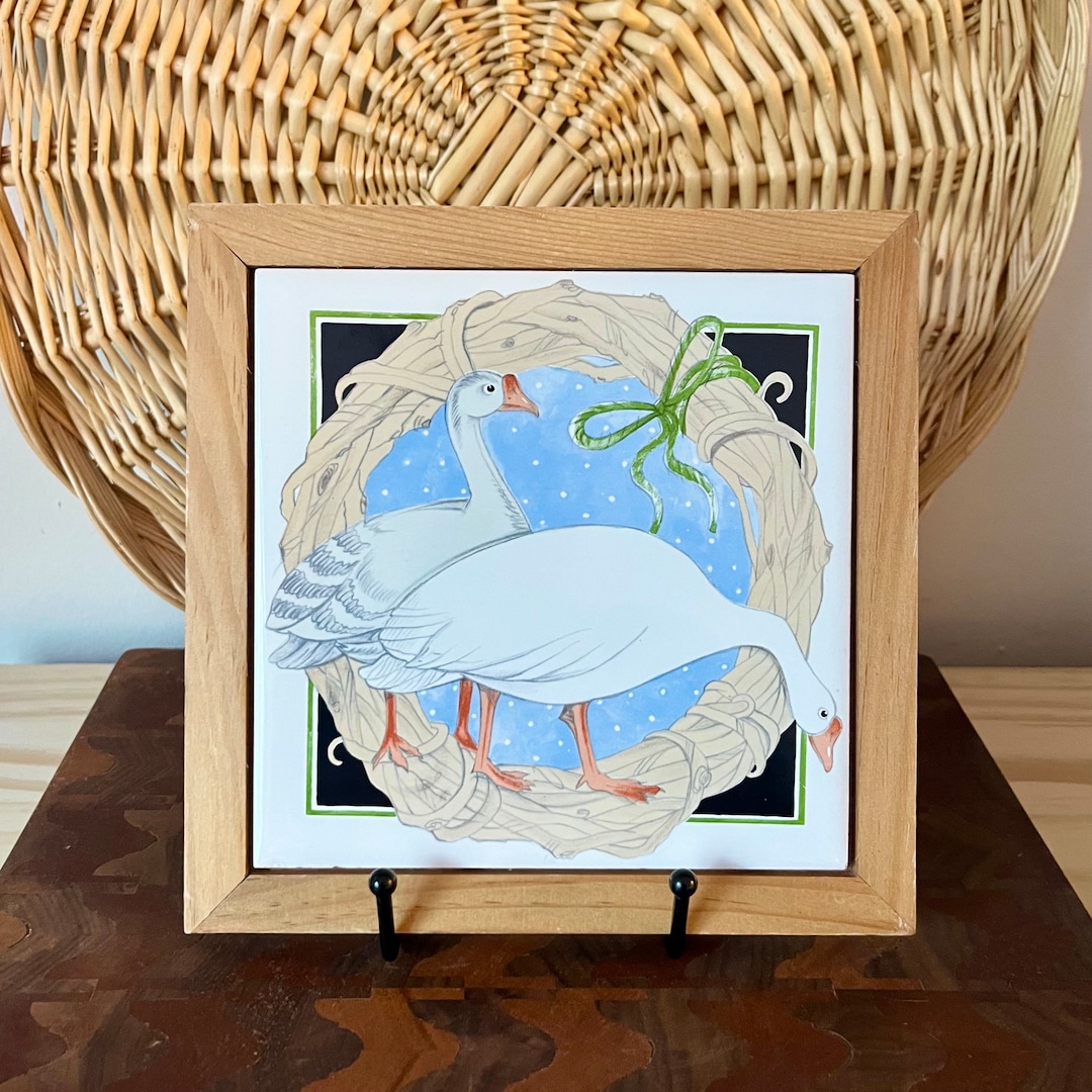 90s Style Goose Decorative Tile or Trivet - Etsy