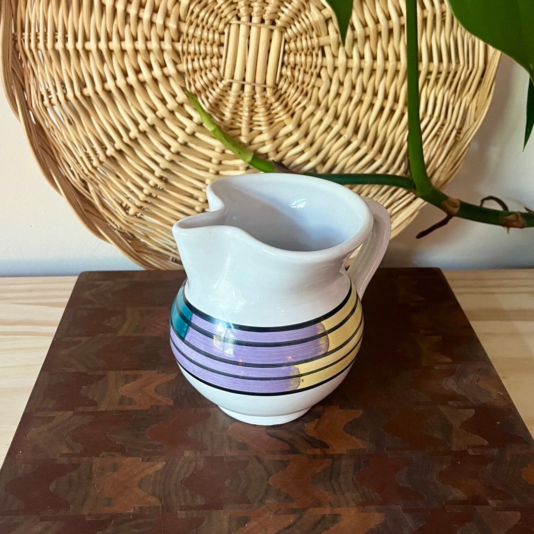 Vintage Italian Caleca Art Deco Handpainted Pitcher/creamer - Etsy