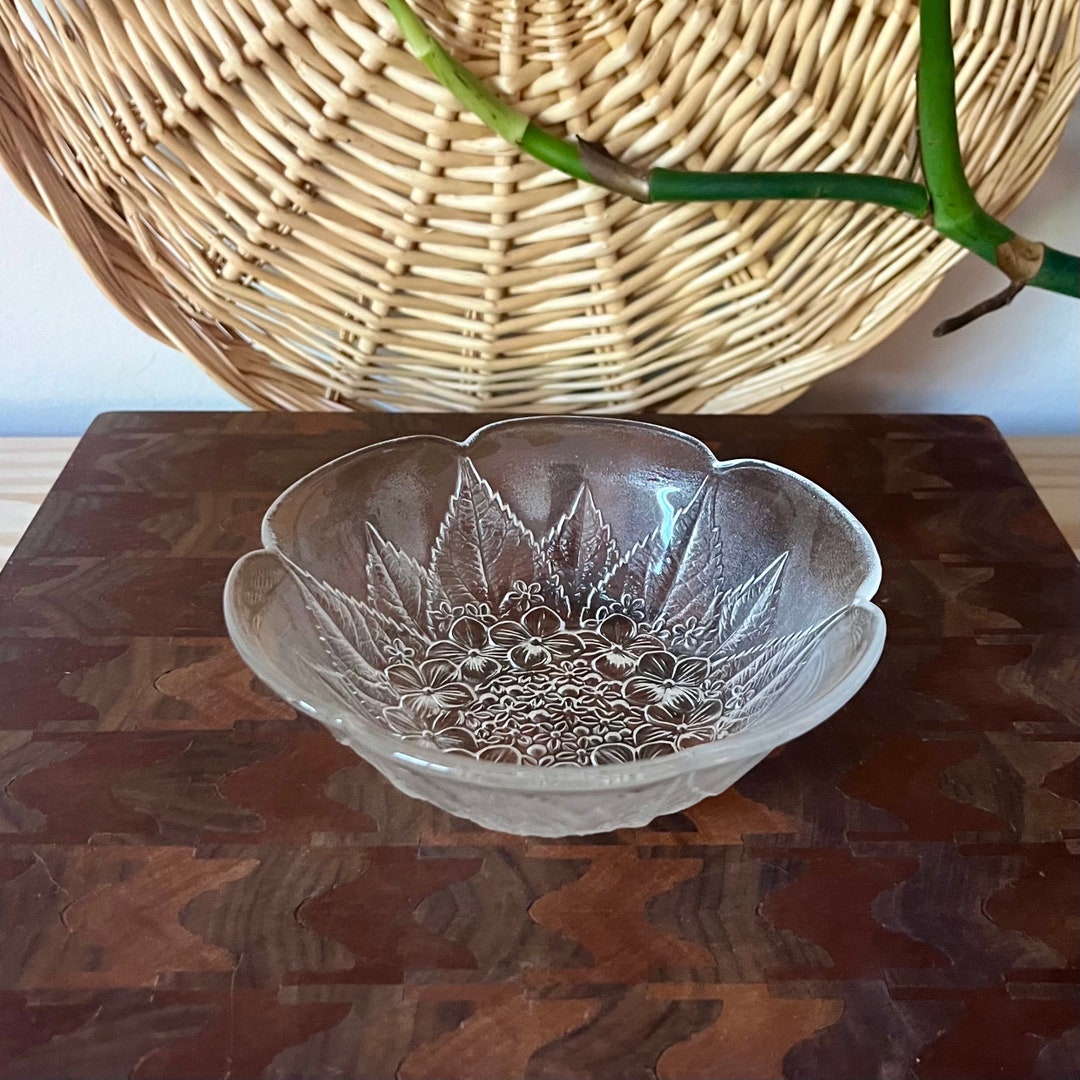 Vintage Hoya Crystal Co Cordial Glass Collection Bowl With Flowers - Etsy