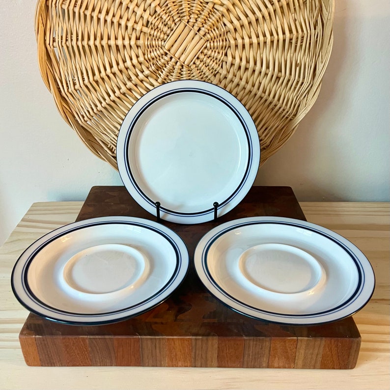 3 Vintage Dansk Bistro Plate and Saucers - Etsy