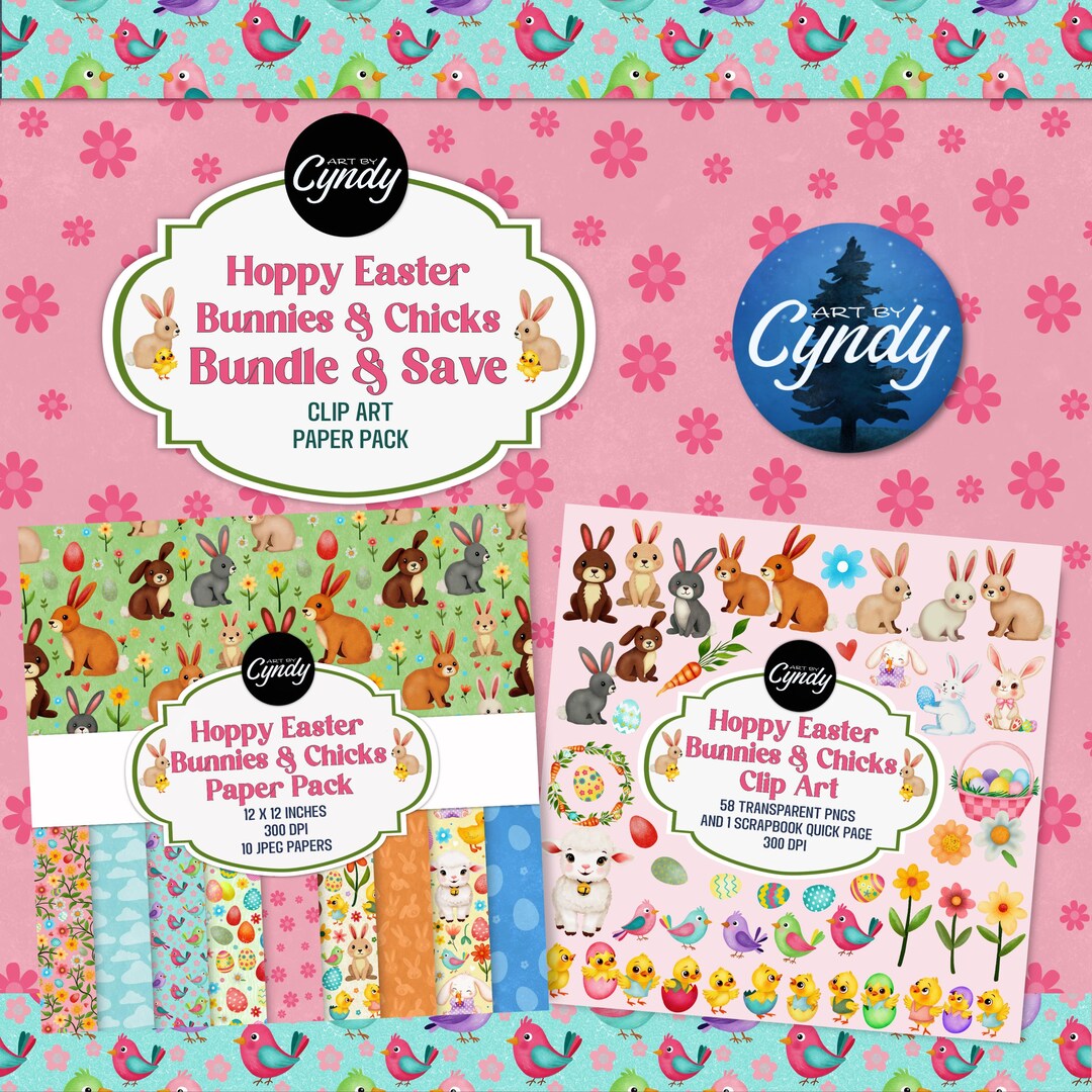 Hoppy Easter Bunnies and Chicks Bundle and Save - Etsy