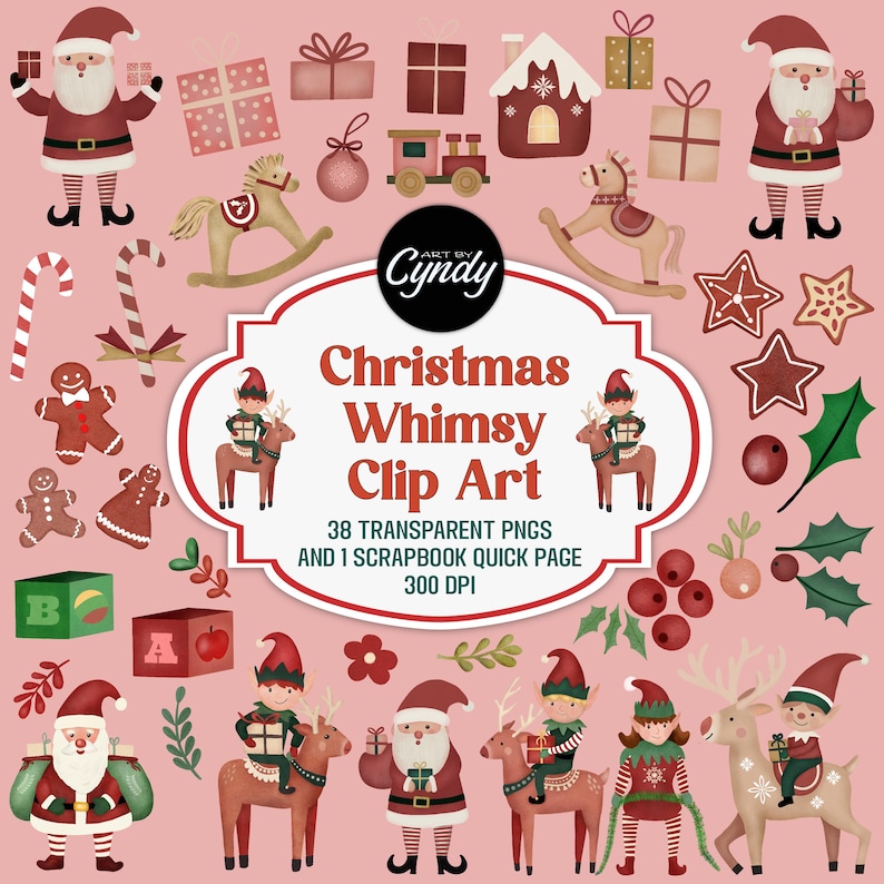Christmas Whimsy Clip Art - Etsy