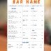 Modern Bar Menu Template Drink Sign Menu Editable Template Retro Bar ...