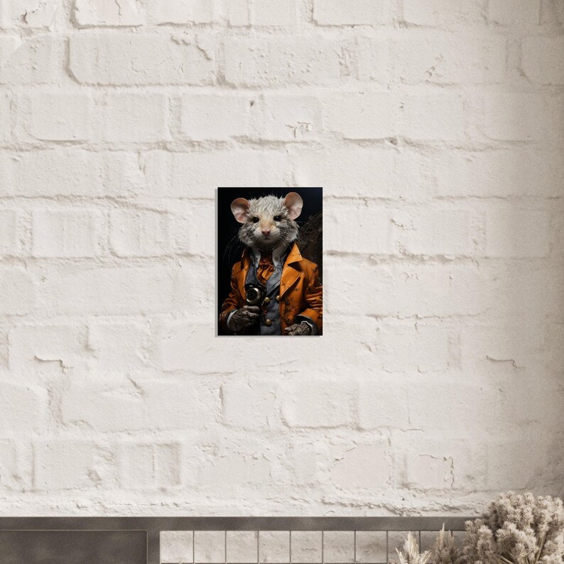 Vintage Mouse in Suit Digital Renaissance Oil Painting Aristocratic ...