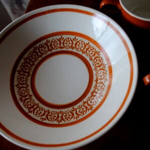 1970 Vintage Royal Cavalier Ironstone Set of 9 Pieces With Orange Color ...