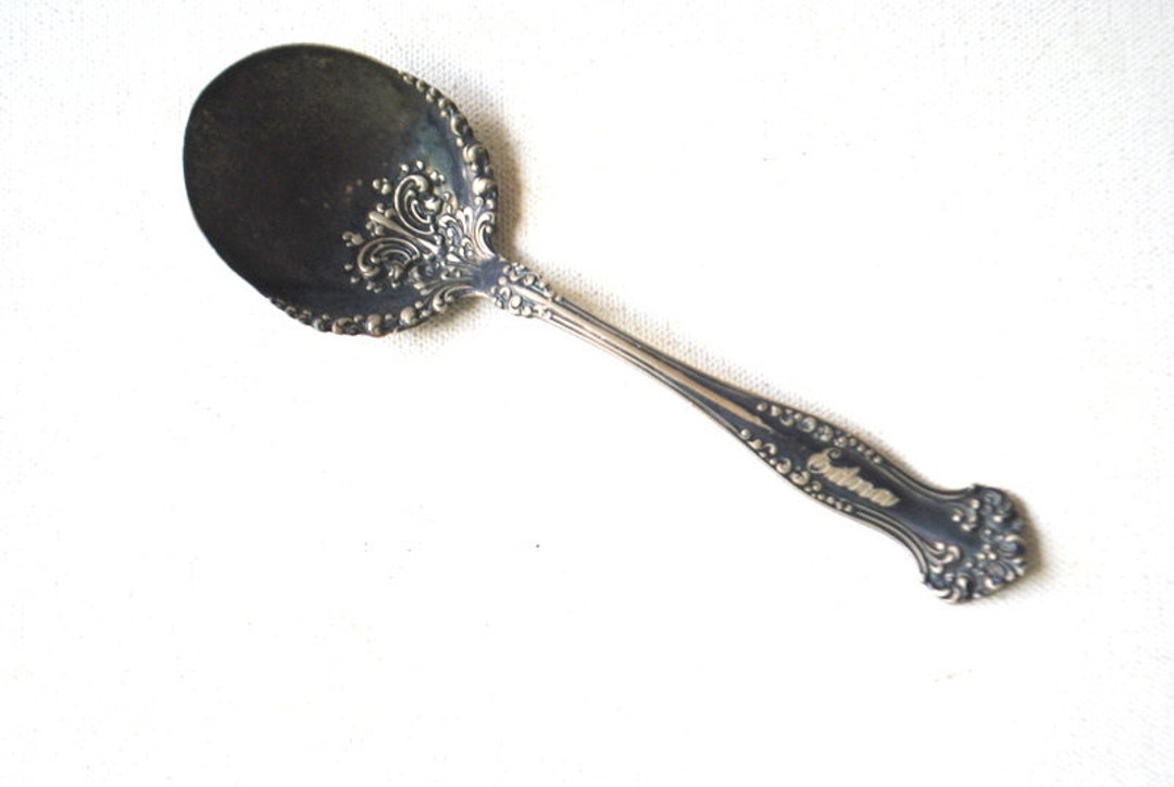 1847 Vintage , Silver Plated Serving Spoon With Scrolls , Berkshire ...