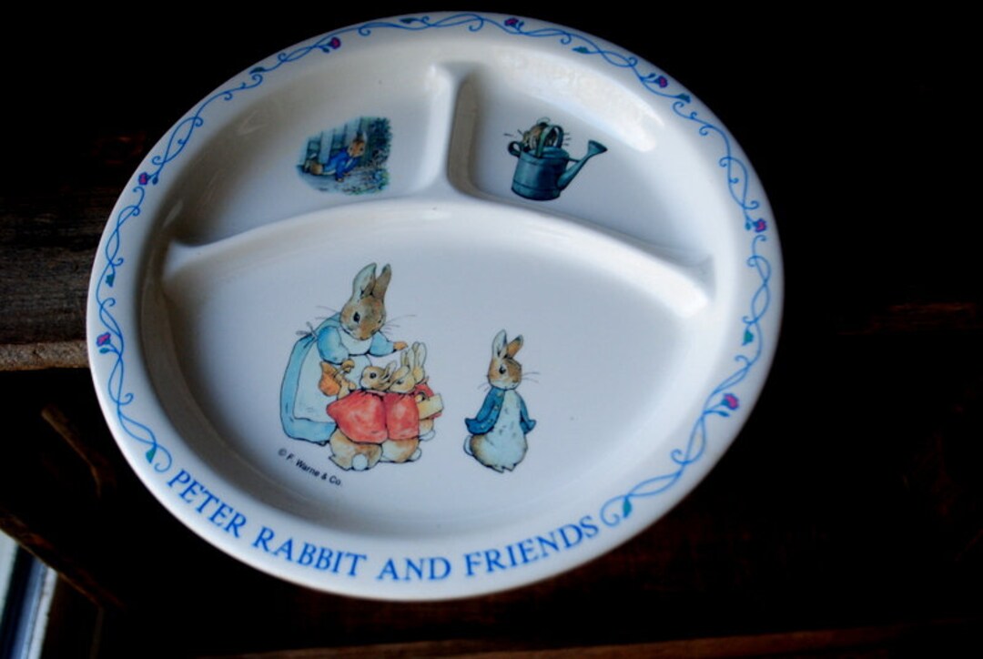 1980 Vintage , Original Melamine Children's ,divided Plate" Peter ...