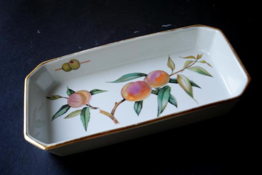 1980 Vintage , Famous Evesham Ceramic Cookware, Rectangular Tray With ...