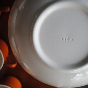 1970 Vintage Royal Cavalier Ironstone Set of 9 Pieces With Orange Color ...