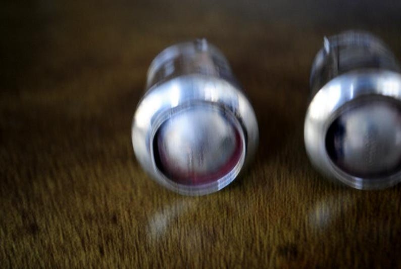 1970 Vintage , Alpaca Silver, Abalone Shell Three Pieces: Salt and ...