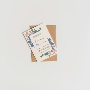 Floral Confirmation Invitation Template: Customizable Digital Card - Etsy