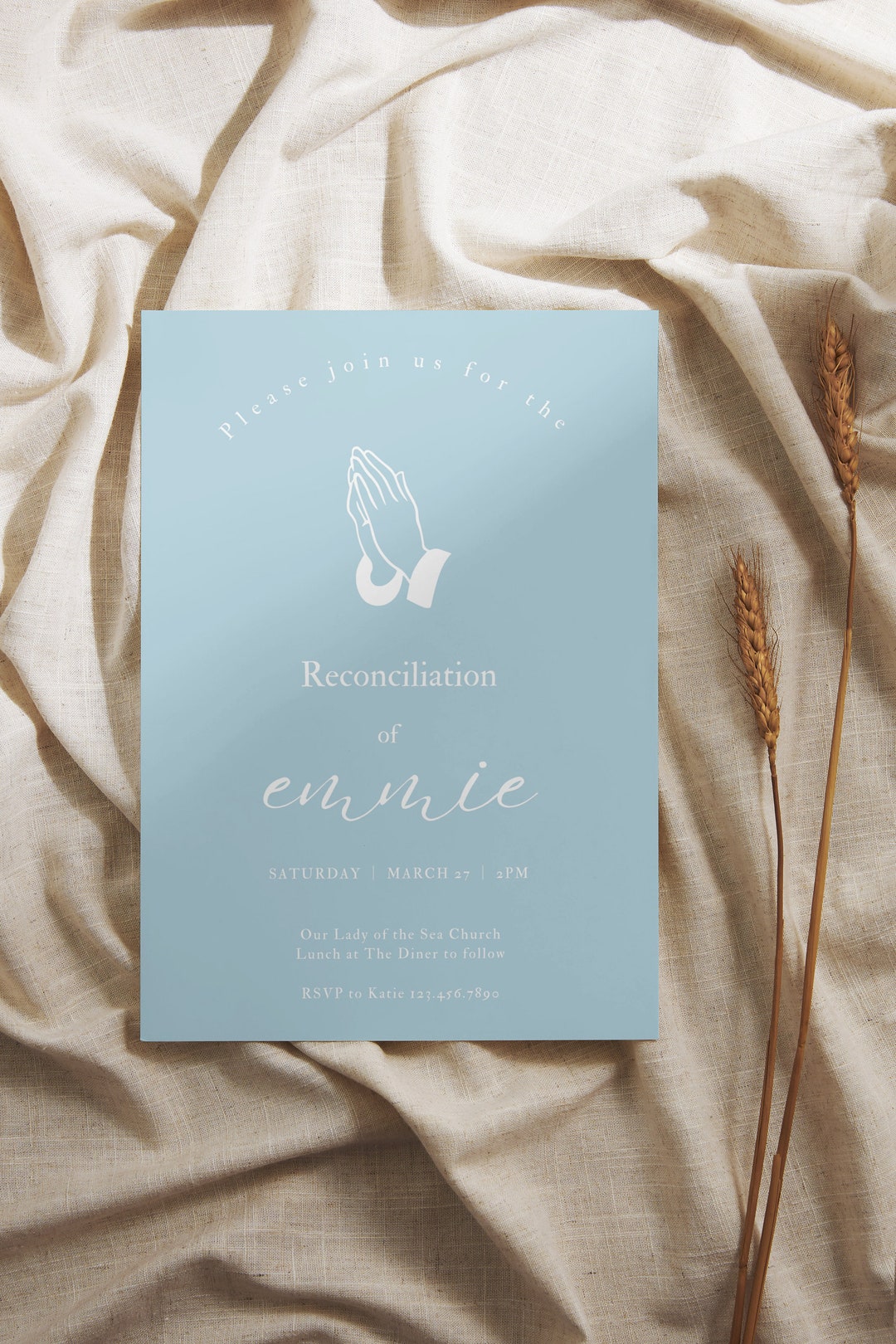 Catholic Reconciliation Invitation Template: Customizable Design ...