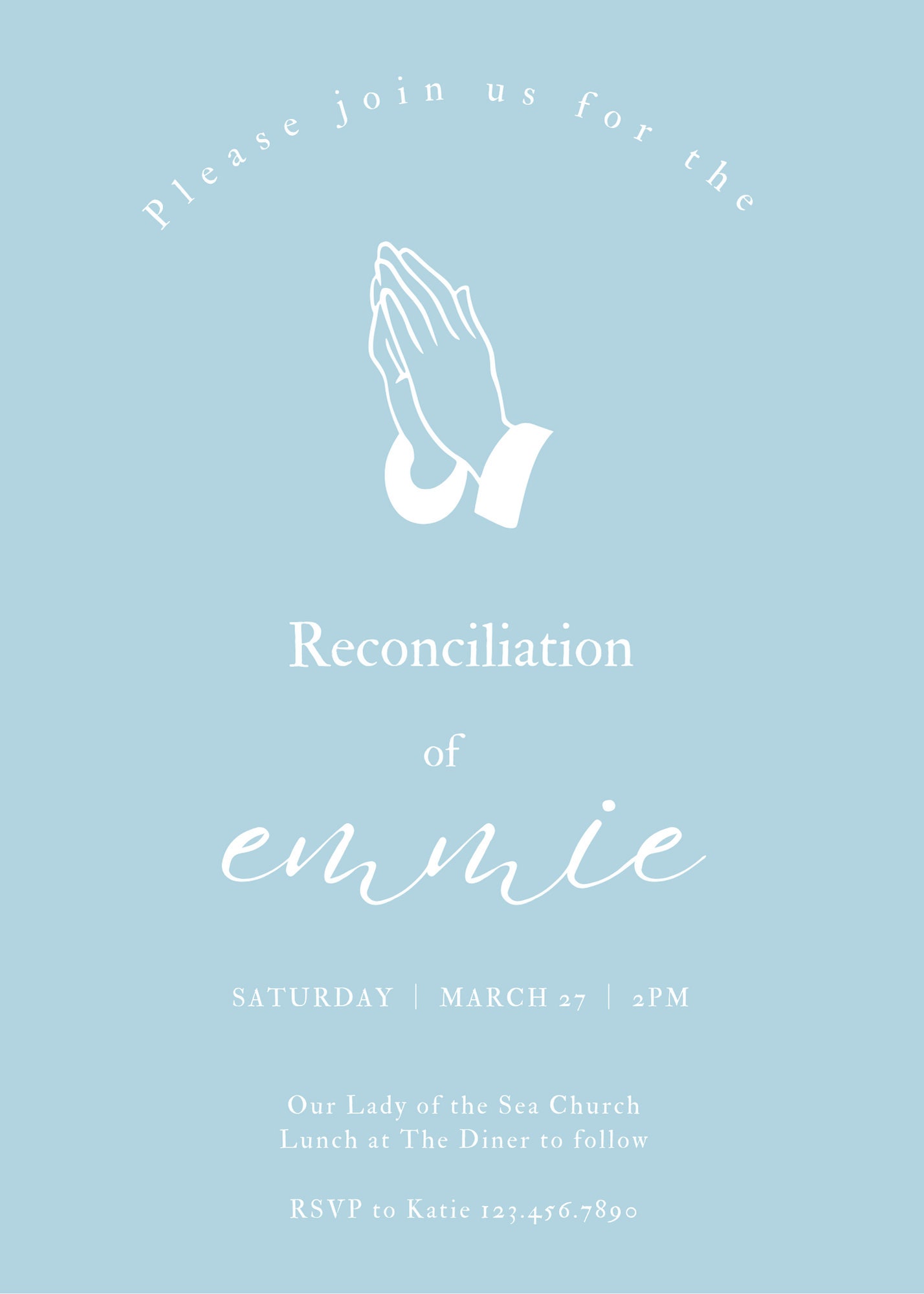 Catholic Reconciliation Invitation Template: Customizable Design ...