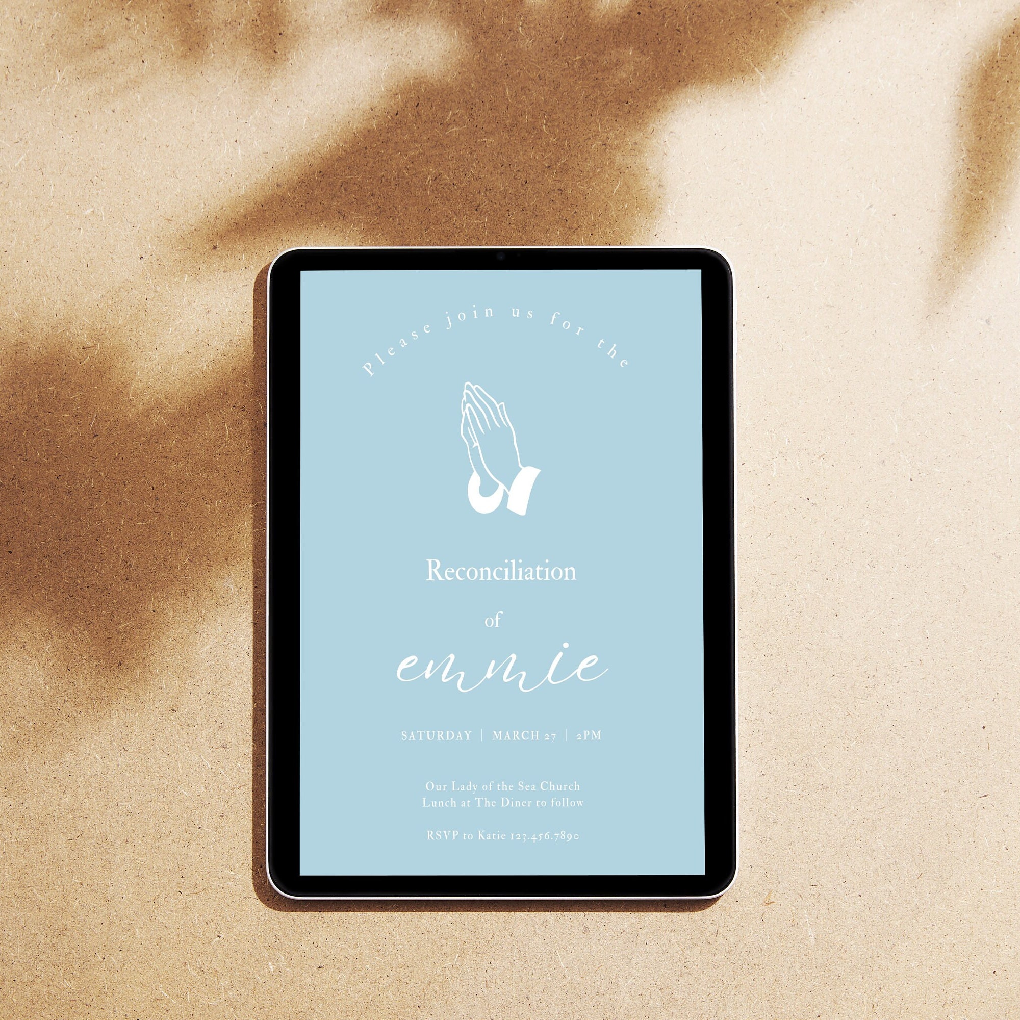 Catholic Reconciliation Invitation Template: Customizable Design ...