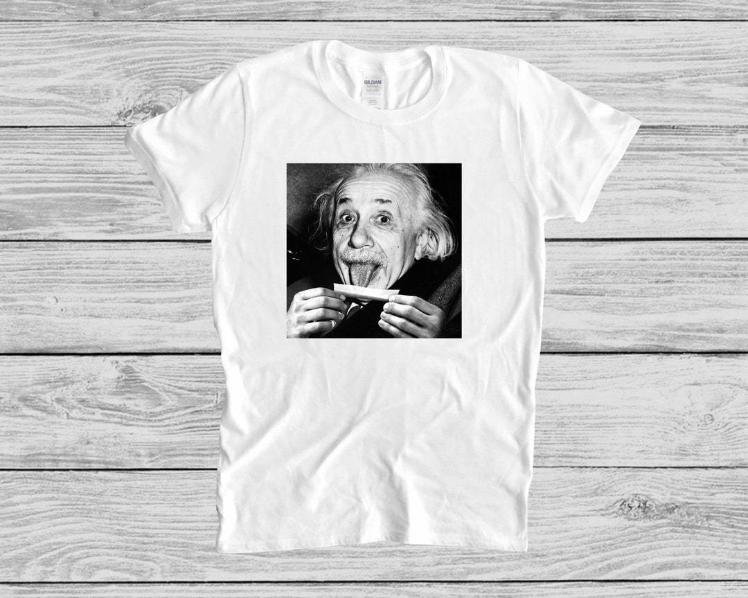 Albert Einstein Rolling Cigarette Funny Shirt, Scientist 90s Style Look ...