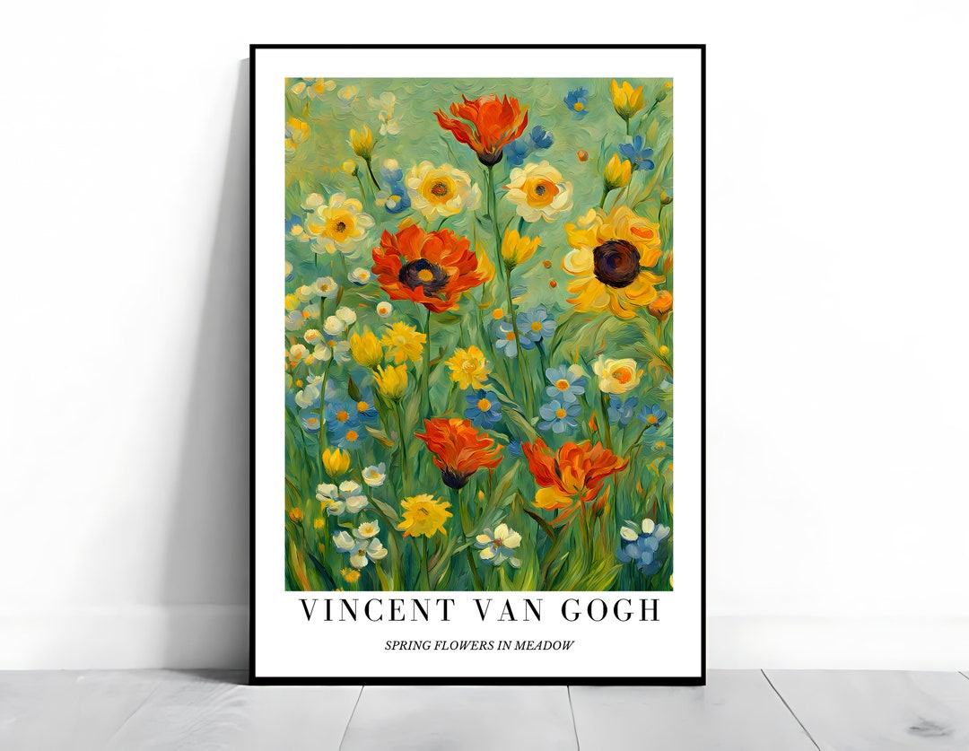 Van Gogh Spring Flowers Print, Van Gogh Spring Flowers Painting, Spring ...