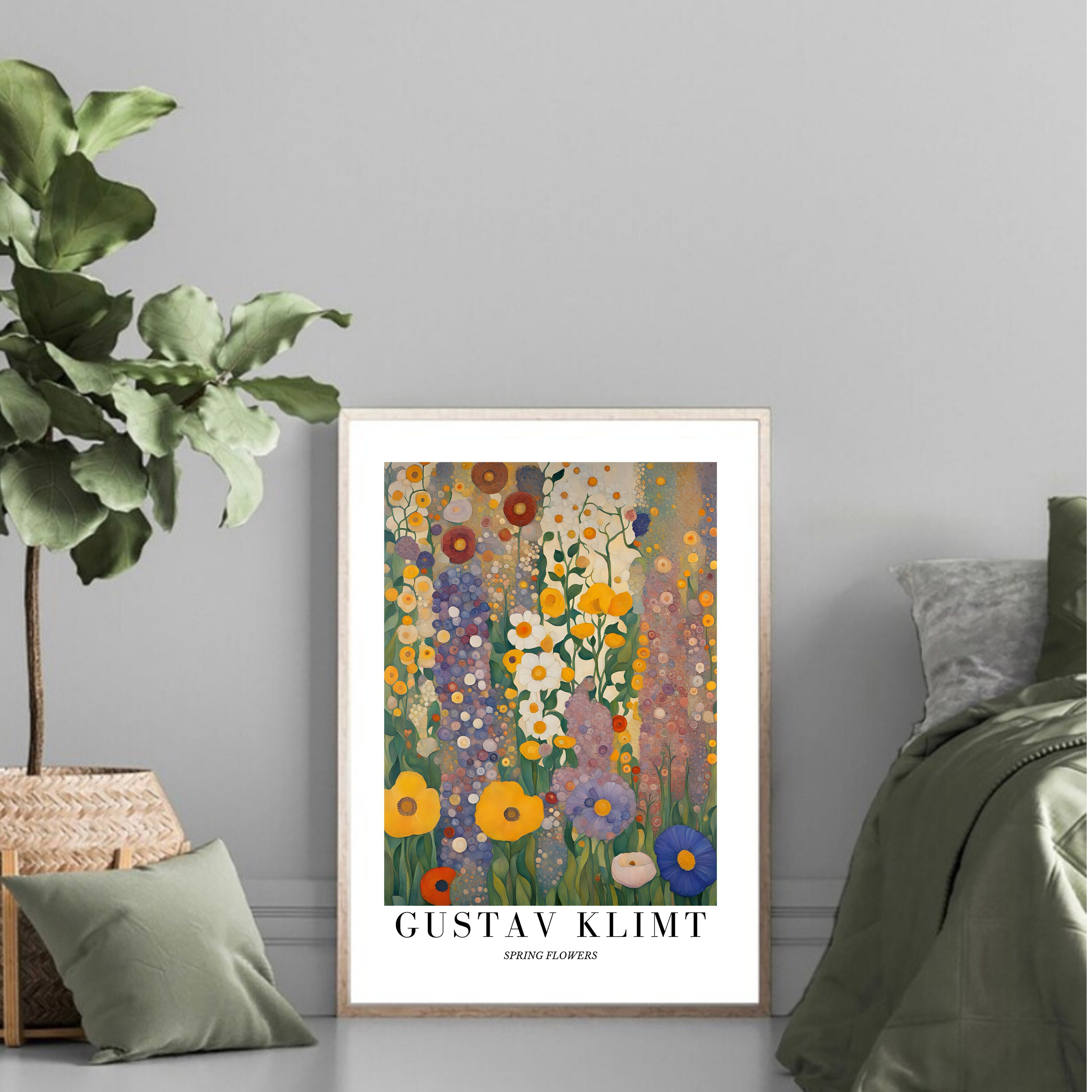 Gustav Klimt Spring Flowers Print, Klimt Flowers, Spring Flowers Poster ...