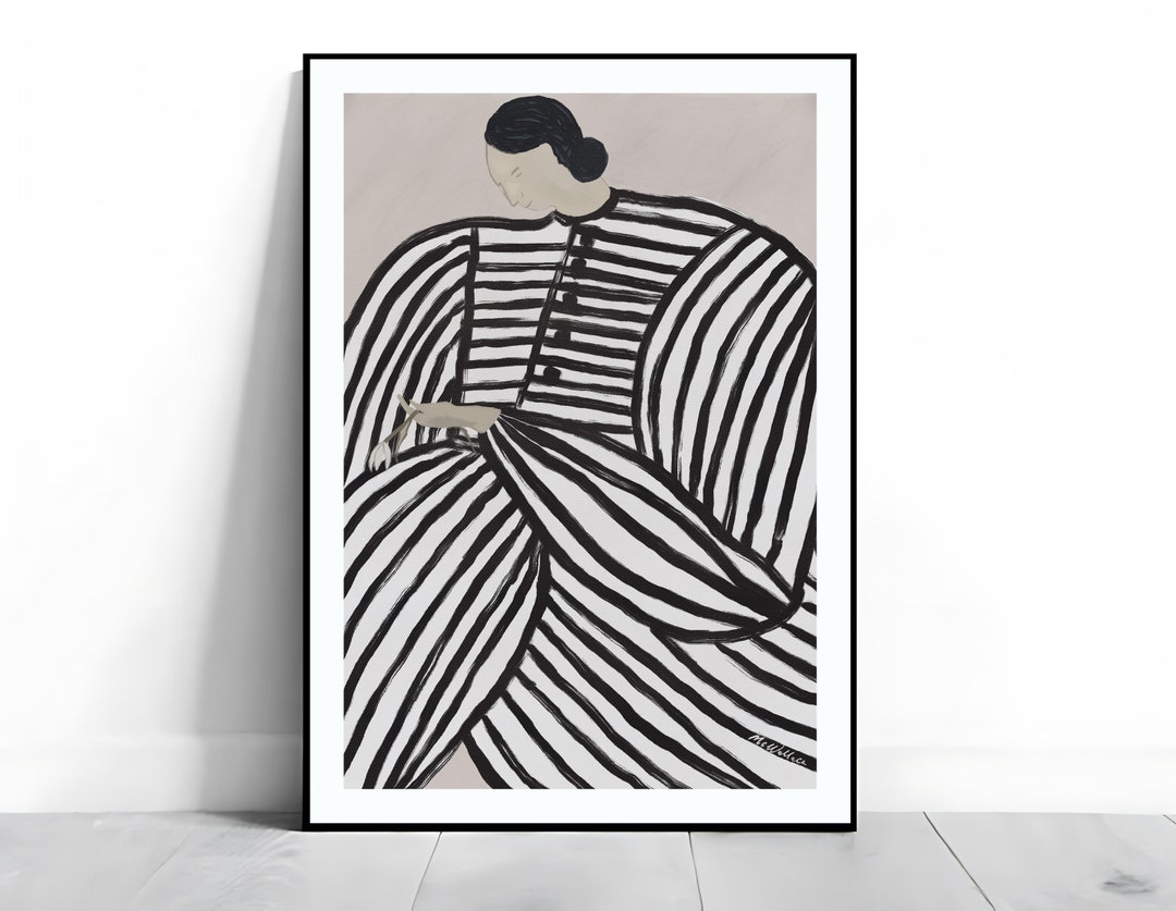 Nordic Woman Line Art Print: Scandinavian Minimalist Decor - Etsy