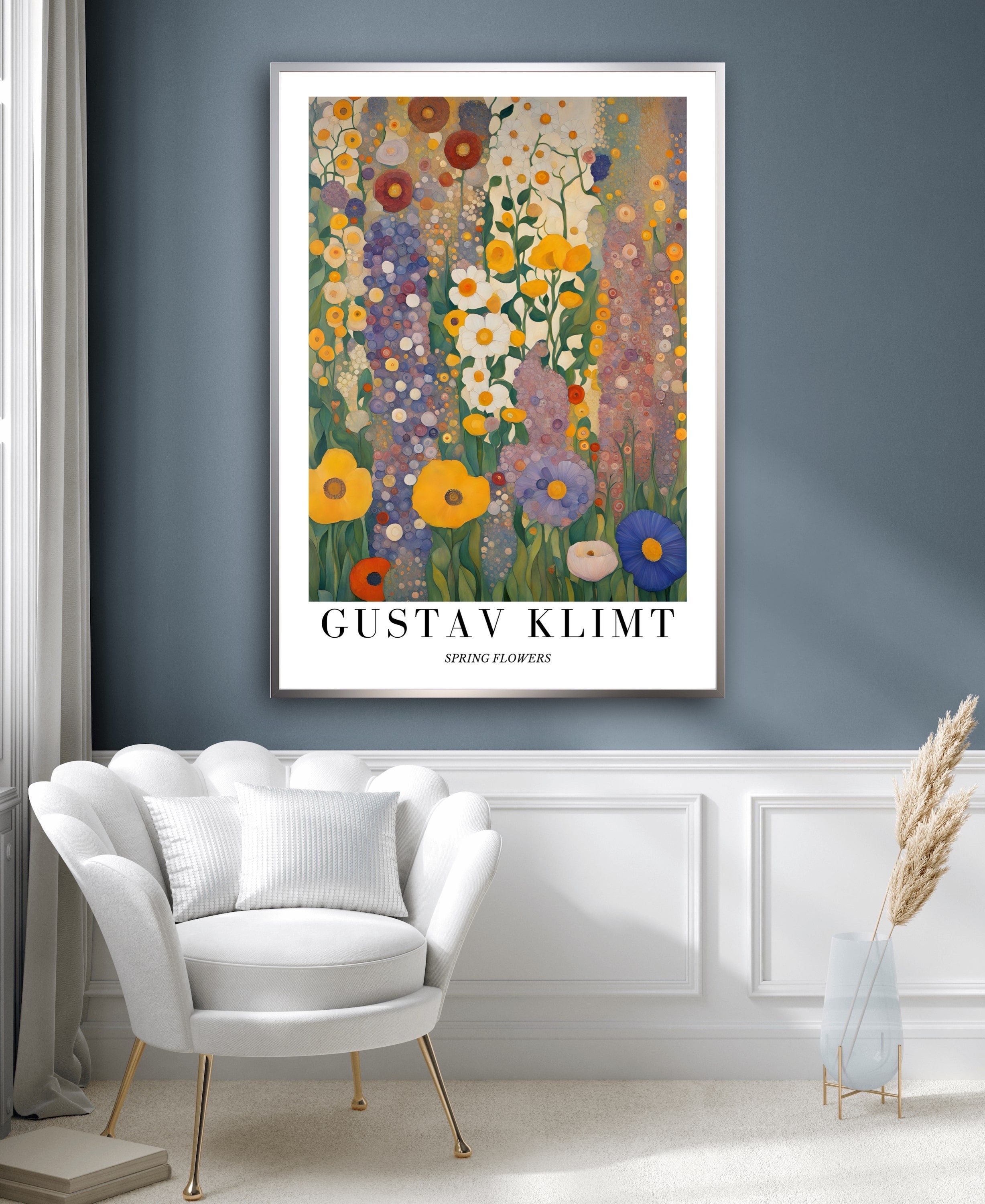 Gustav Klimt Spring Flowers Print, Klimt Flowers, Spring Flowers Poster ...