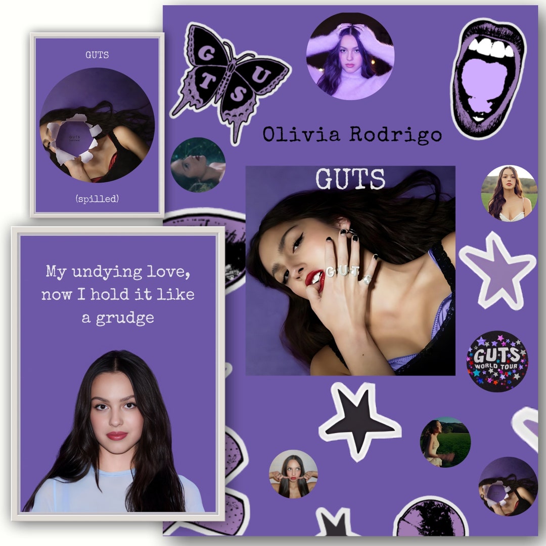 Olivia Rodrigo Guts, Olivia Rodrigo Poster, Olivia Rodrigo Printable ...