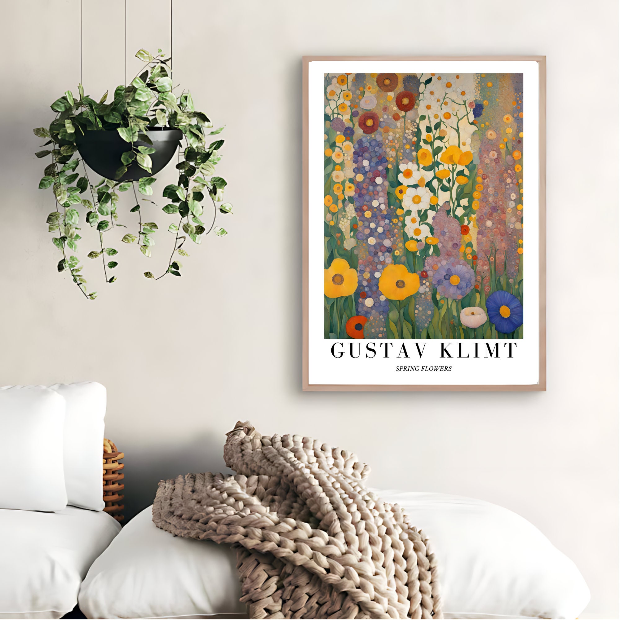 Gustav Klimt Spring Flowers Print, Klimt Flowers, Spring Flowers Poster ...