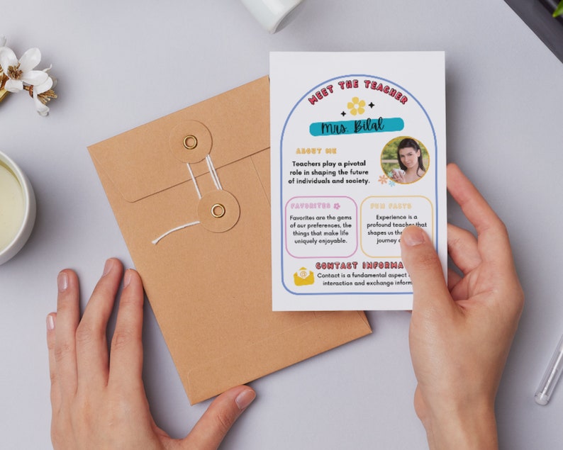 Meet the Teacher | Editable & Printable Template - Etsy