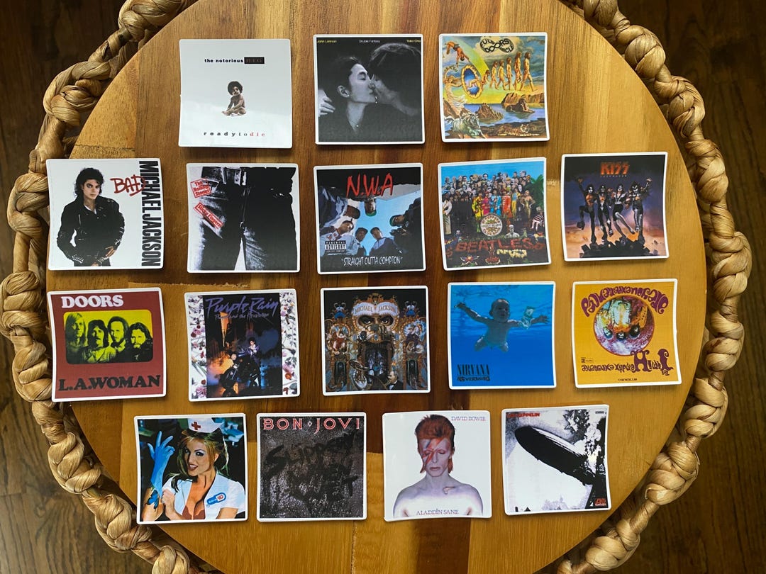 Custom ALBUM COVER Stickers Waterproof Stickers Music Albums YOU Choose ...