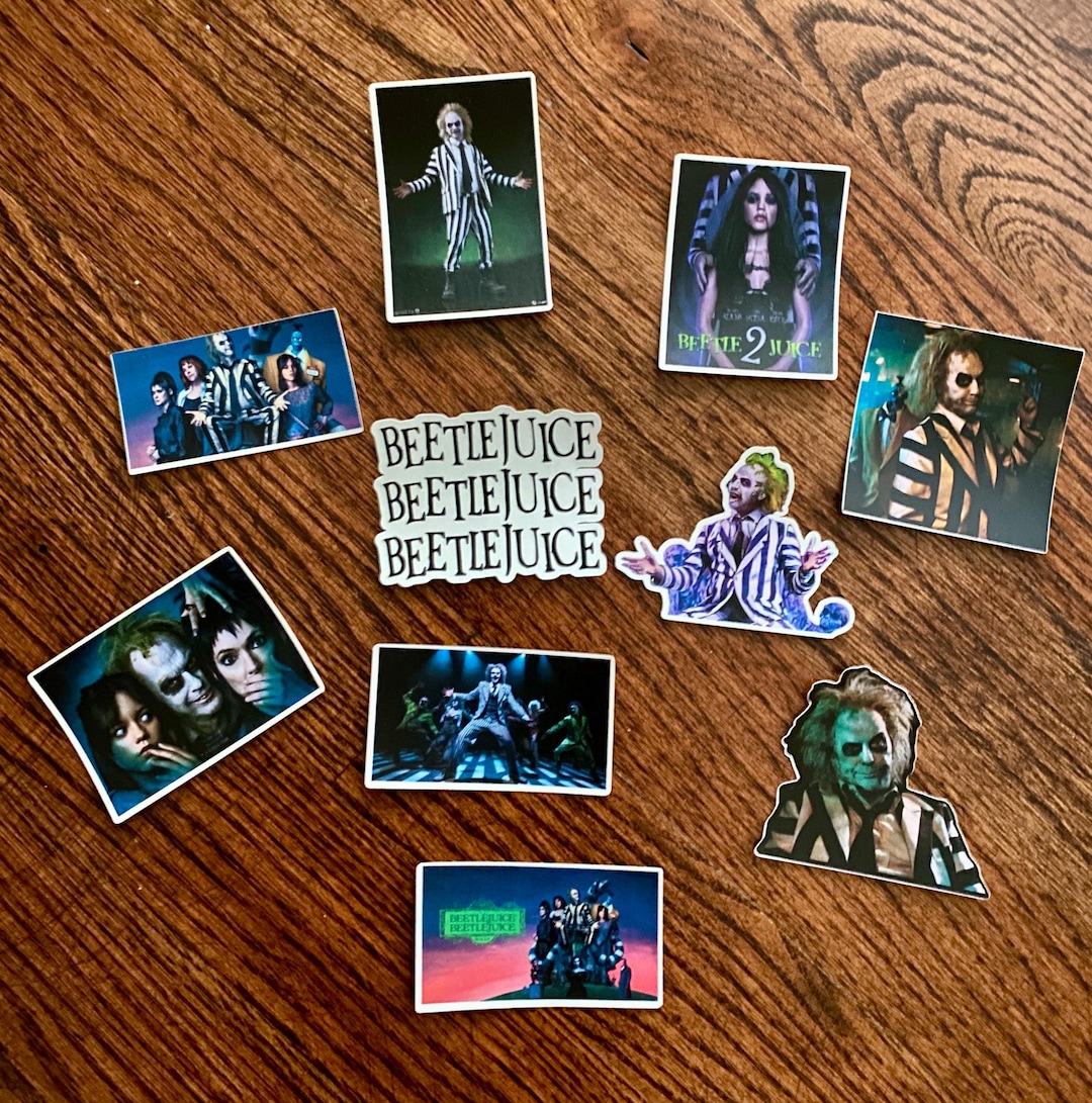 BEETLEJUICE Stickers Set of 10 Waterproof Stickers High Quality Vinyl ...