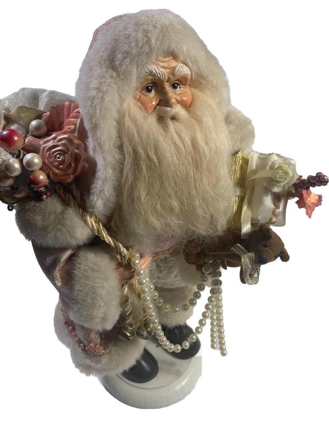 VINTAGE White Victorian Santalarge 18 Inch Standing Elegant Costume ...