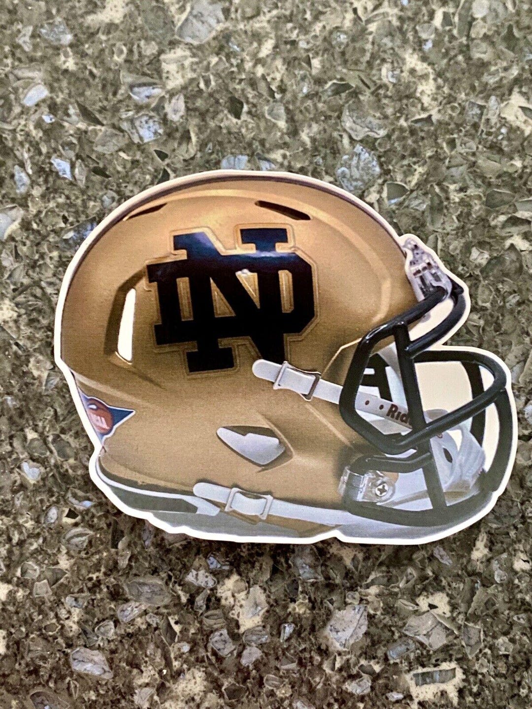 Notre Dame Inspired Sticker Football Decal Fighting Irish Gold Art ...
