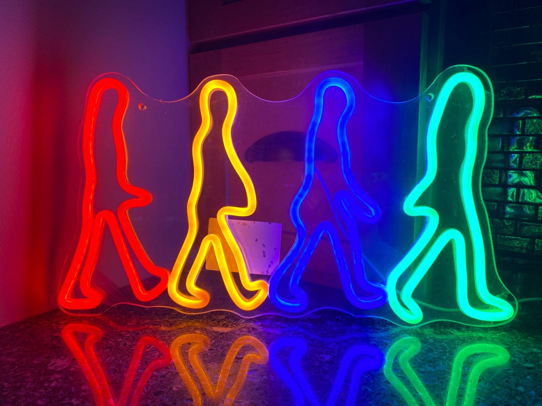 The Beatles Neon Sign Beatles Neon Custom Neon Sign Neon Sign Beatles ...