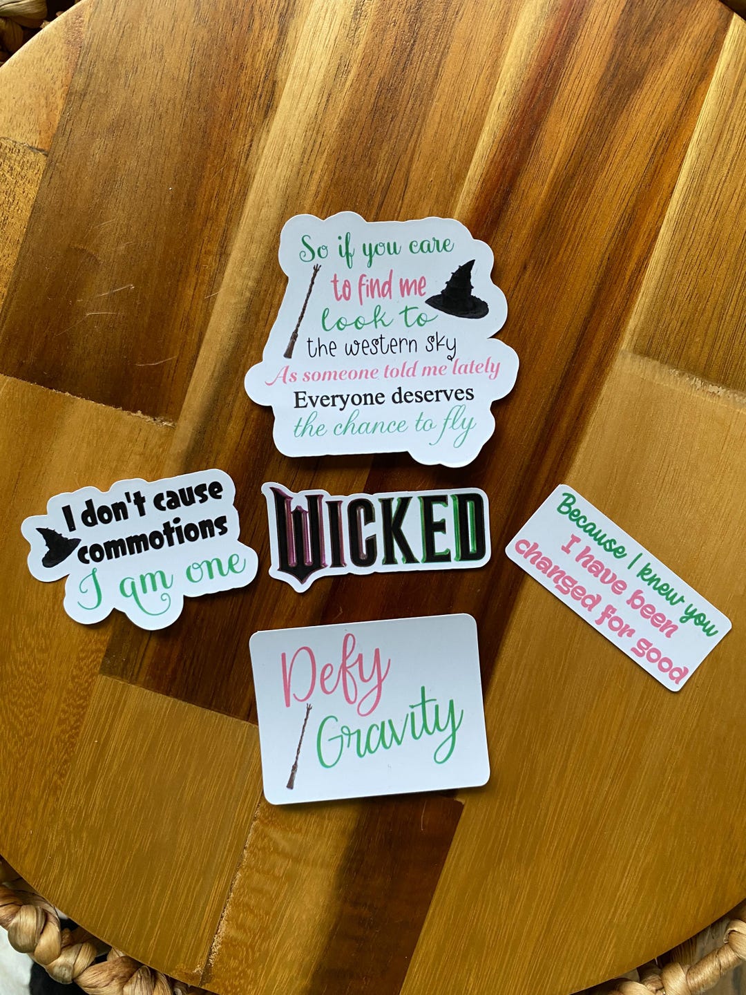 Wicked Stickers Wicked Inspired Movie Sticker Set High Quality Vinyl ...