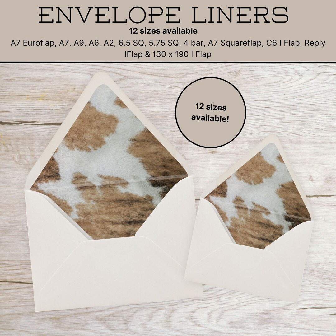 Cow Print Wedding Template Envelope Inserts. Perfect for That Budget ...
