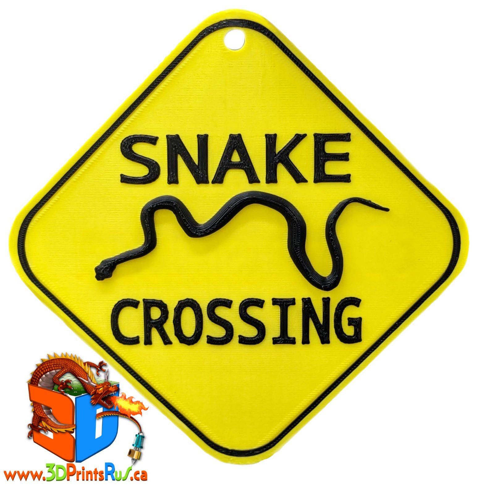 3D Printed Crossing Sign Crested Gecko / Snake / Spider / Bearded ...