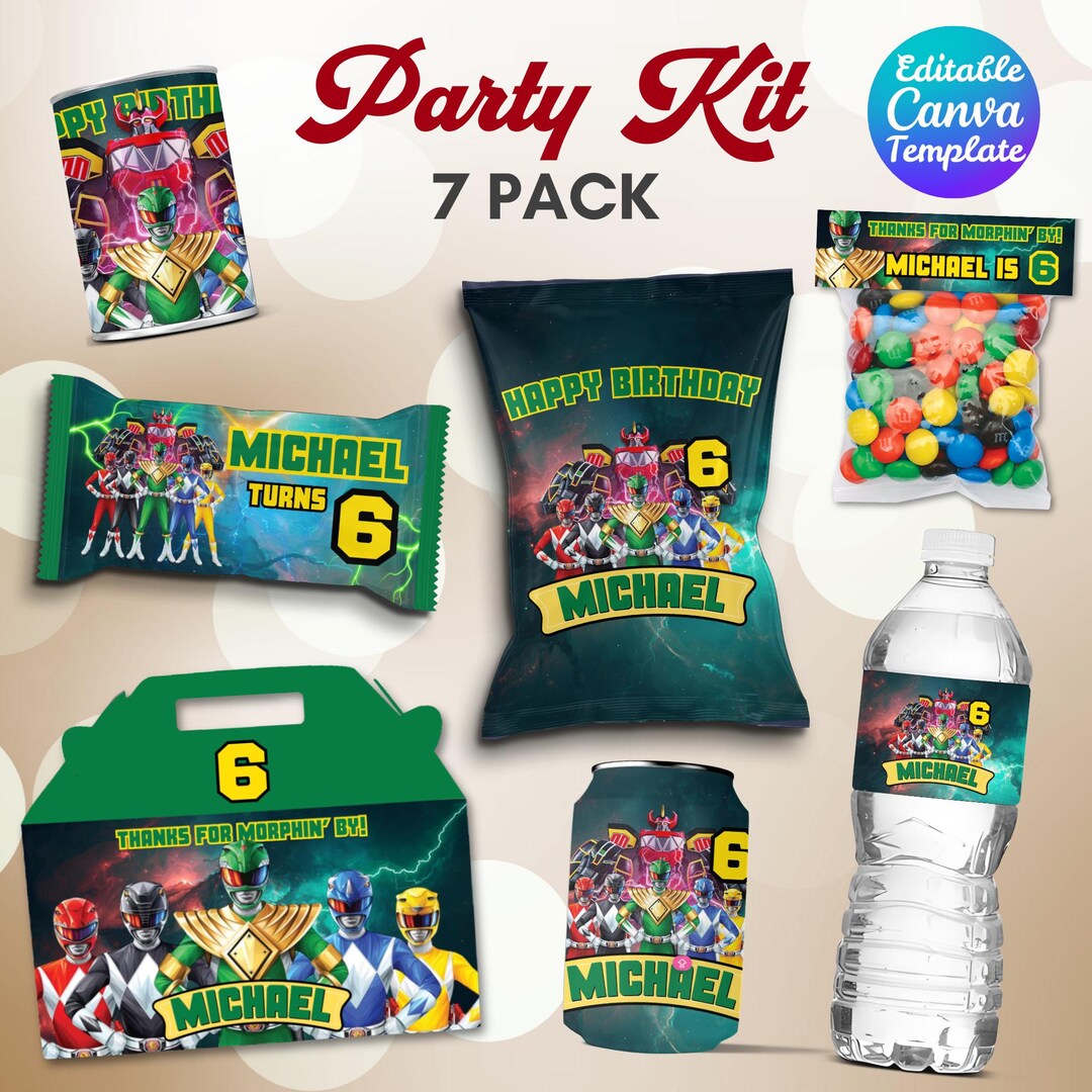 Rangers Party Kit Editable | Ranger Birthday Bundle | Printable Party ...
