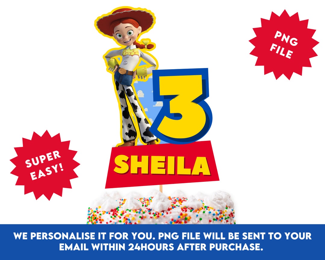 Printable Digital Cake Topper, Personalised Birthday Cake Topper ...
