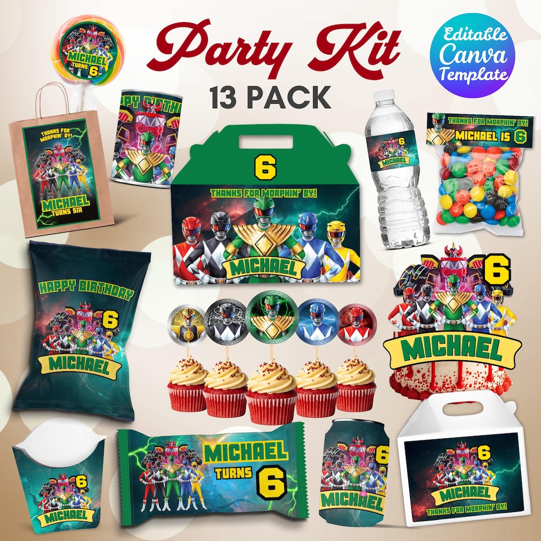 Rangers Party Kit Editable | Ranger Birthday Bundle | Printable Party ...