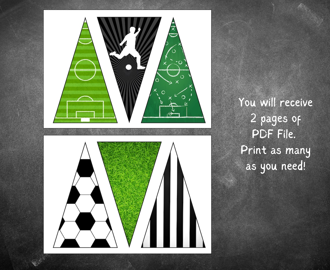 Instant Download Printable Soccer Banner, Soccer Banner, Digital ...