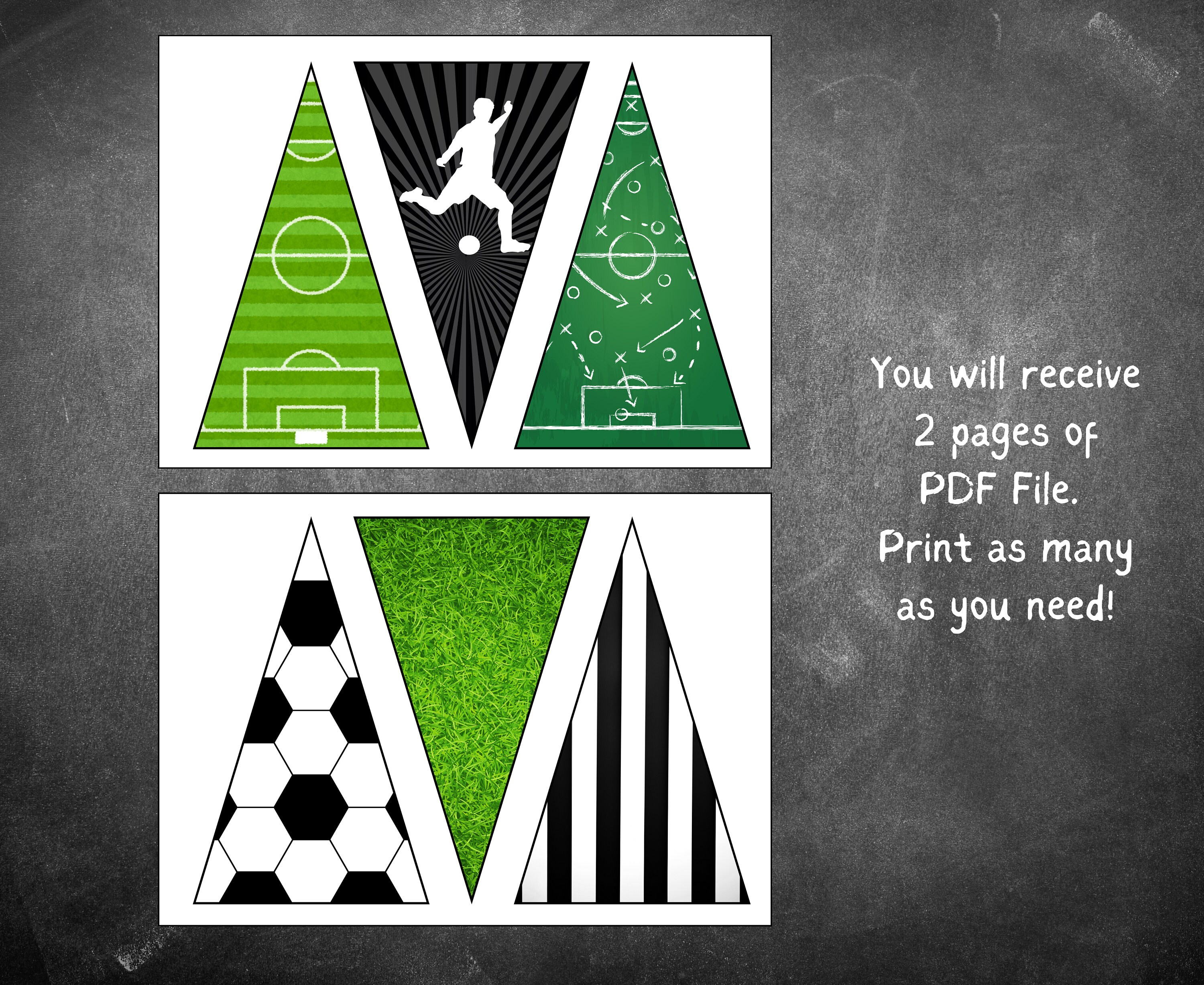 Instant Download Printable Soccer Banner, Soccer Banner, Digital ...