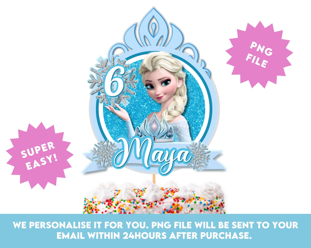 Printable Digital Cake Topper, Personalised Birthday Cake Topper ...