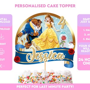 Printable Digital Cake Topper, Personalised Birthday Cake Topper ...