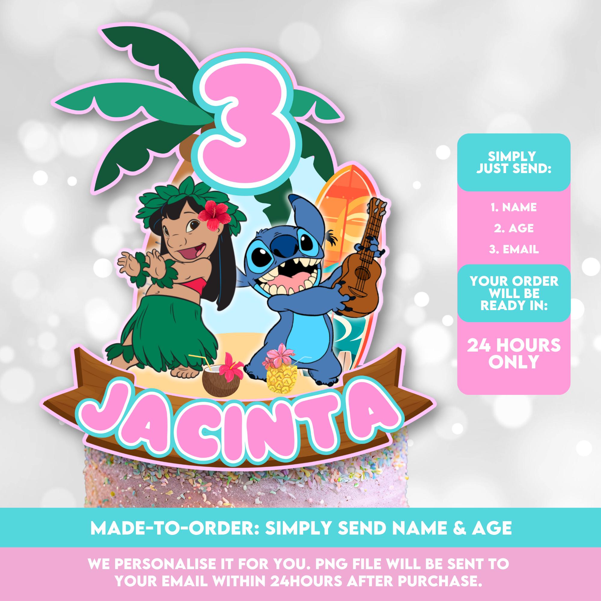 Printable Digital Cake Topper, Personalised Birthday Cake Topper ...