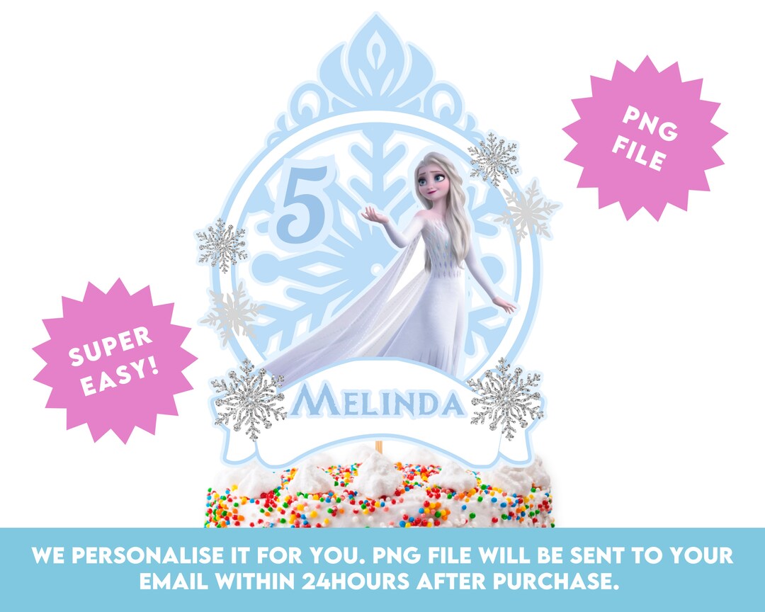 Printable Digital Cake Topper, Personalised Birthday Cake Topper ...