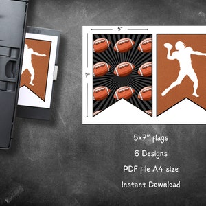 Instant Download Printable American Football Banner, Rugby Banner ...