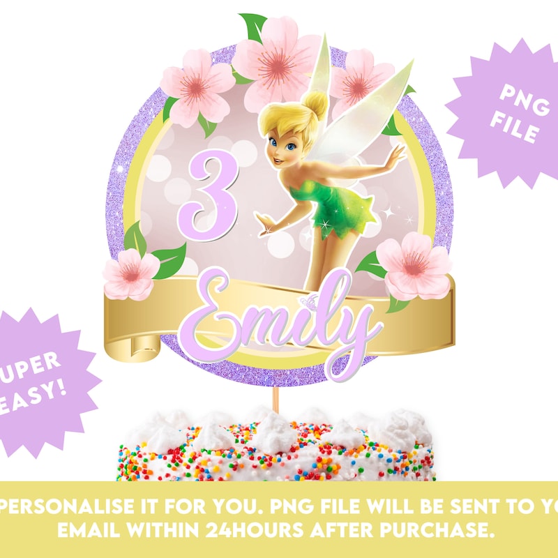 Tinkerbell Cake Toppers - Etsy