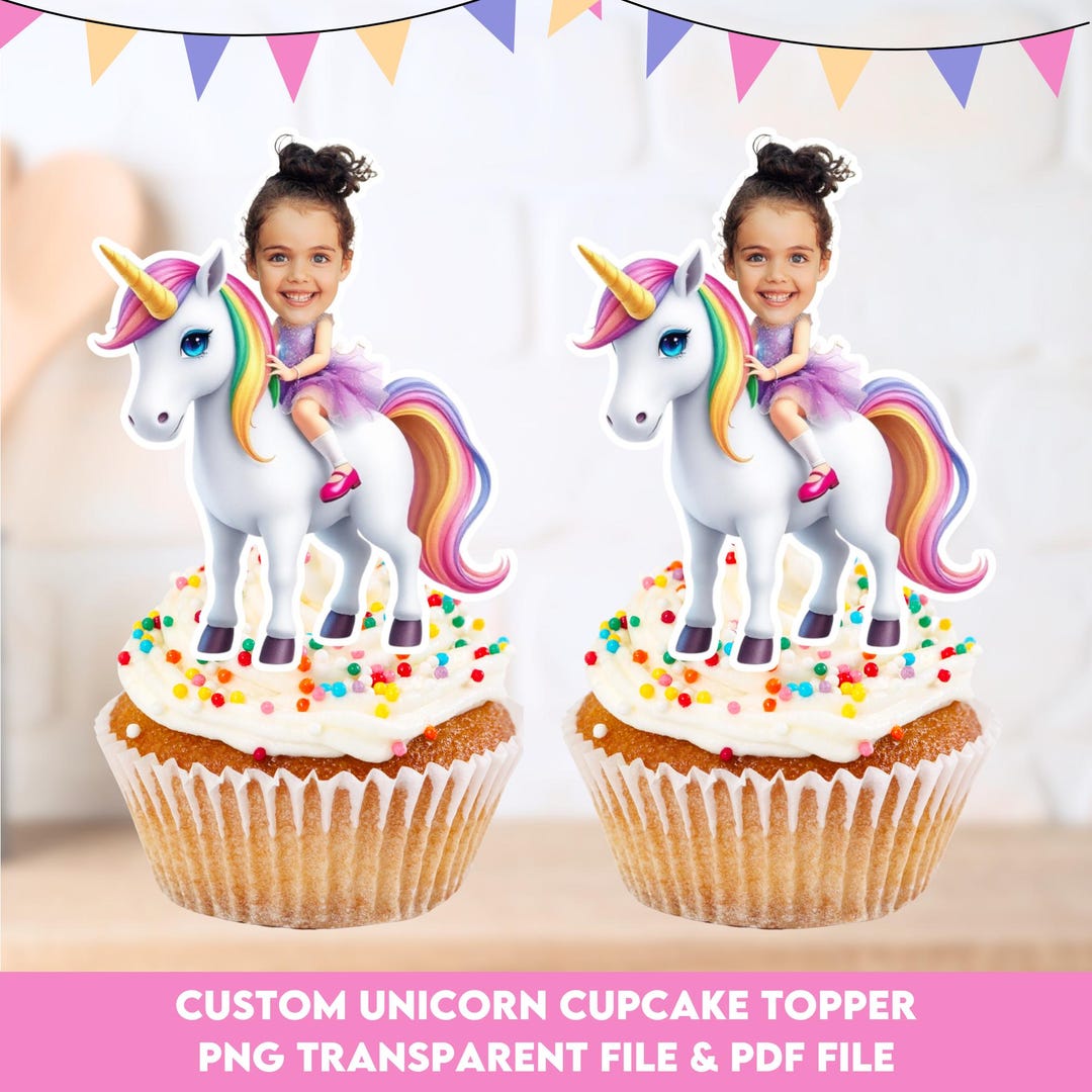 Personalised Printable Cupcake Topper, Printable Birthday Cupcake ...
