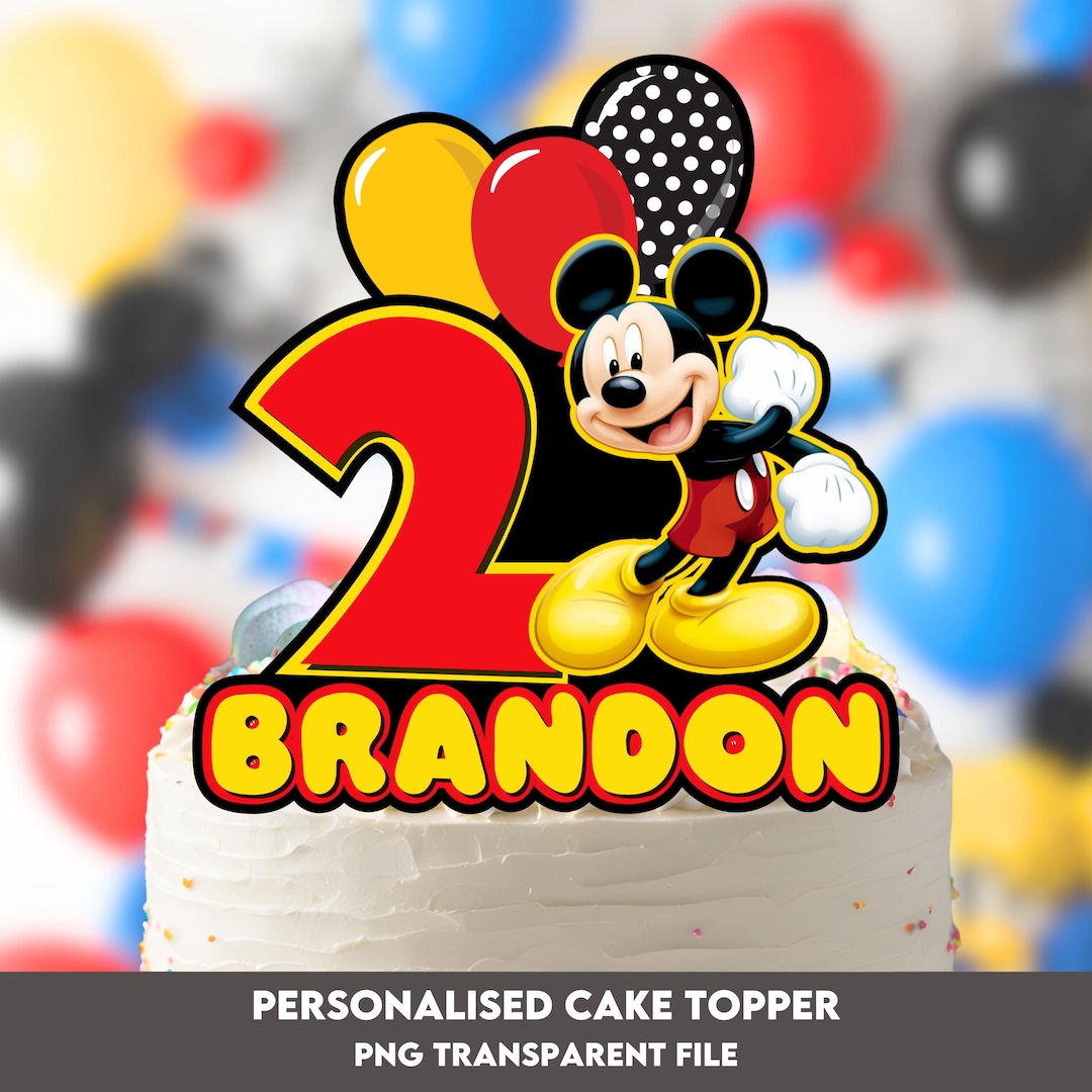 Printable Digital Cake Topper, Personalised Birthday Cake Topper ...