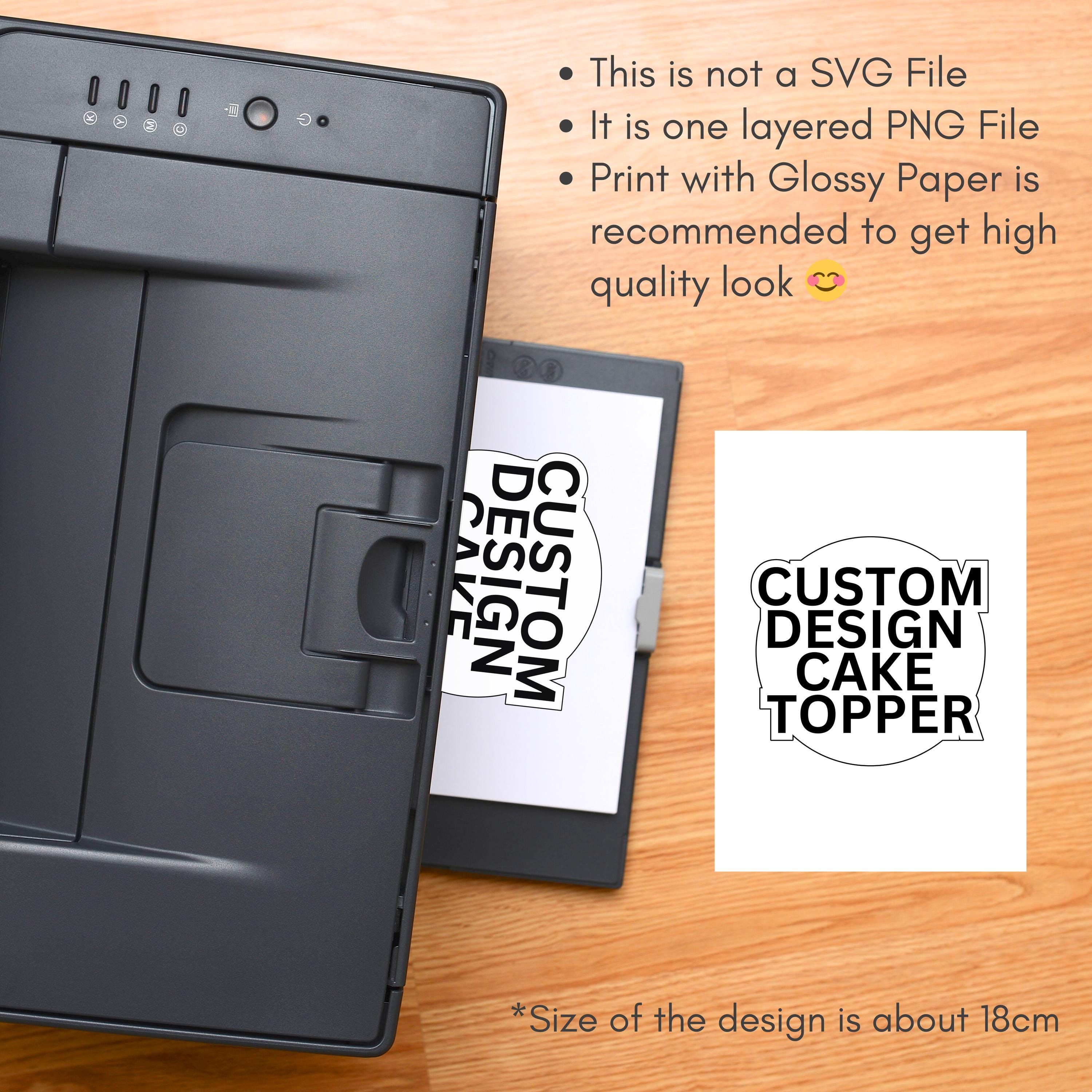 Printable Custom Design Digital Cake Topper, Personalised Birthday Cake ...